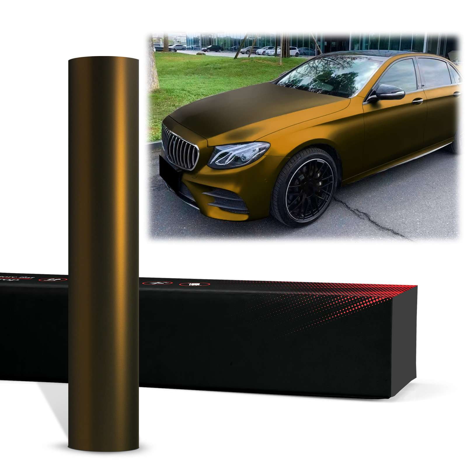 PET Romance Chrome Bond Gold Vinyl Wrap Auto Car Sticker Decal Film ...