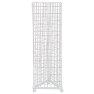 White Triangle Slat Grid Tower with Base & Casters - Walmart.com
