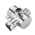 1 2 Brass Chrome 3 Way Diverter Hose Fitting Tee T Shape Adapter