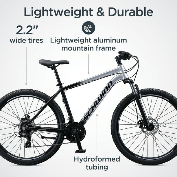 Schwinn AL Comp Mountain Bike 27.5 Wheels 21 Speed Adult Bicycle Grey