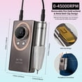 45000RPM Professional Rechargeable Nail Drill - Cordless Electric Nail ...