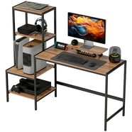 OneSpace 50-LD0101 Essential Computer Desk with Hutch and Keyboard Tray ...