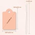 200 Pcs Price Tags with 1 3/8" x 7/8" Writable Orange Hang Tags String ...