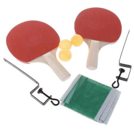 Professional Table Tennis Net Set Paddles Rackets Portable Yellow Balls ...