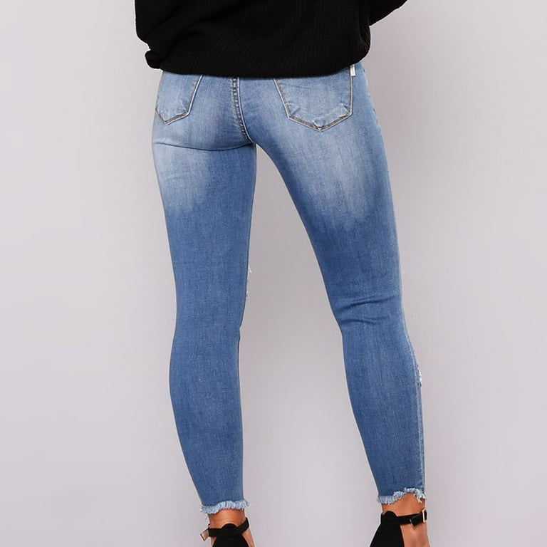 YYDGH Women Skinny Ripped Jeans Stretch Distressed Destroyed YYDGH Women Skinny Ripped Jeans Stretch Distressed Destroyed
