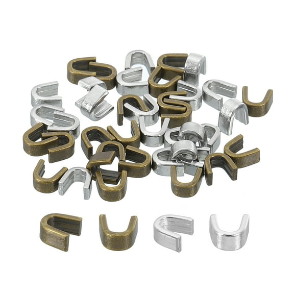 40Pack #8 U Shape Top Stoppers for Bags Coats Jackets Zippers Replacing ...