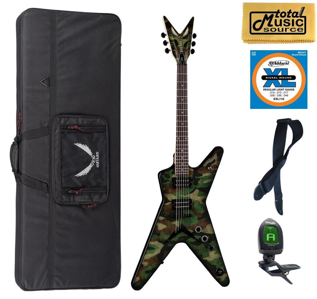 Dean DimeBag Dime Camo ML Electric Guitar, DB CAMO LLPACK Case Bundle ...