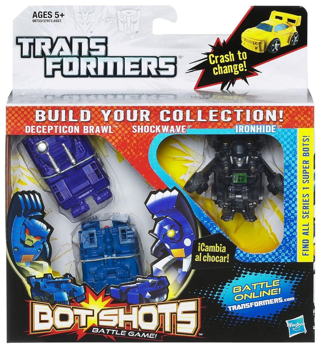 Transformers Bot Shots 3 Pack Decepticon Brawl, Shockwave & Ironhide ...