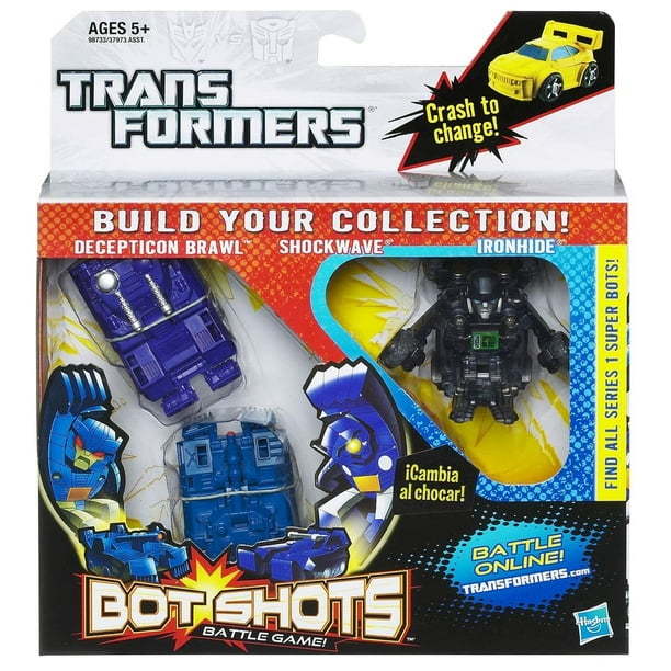 Transformers Bot Shots 3 Pack Decepticon Brawl, Shockwave & Ironhide ...