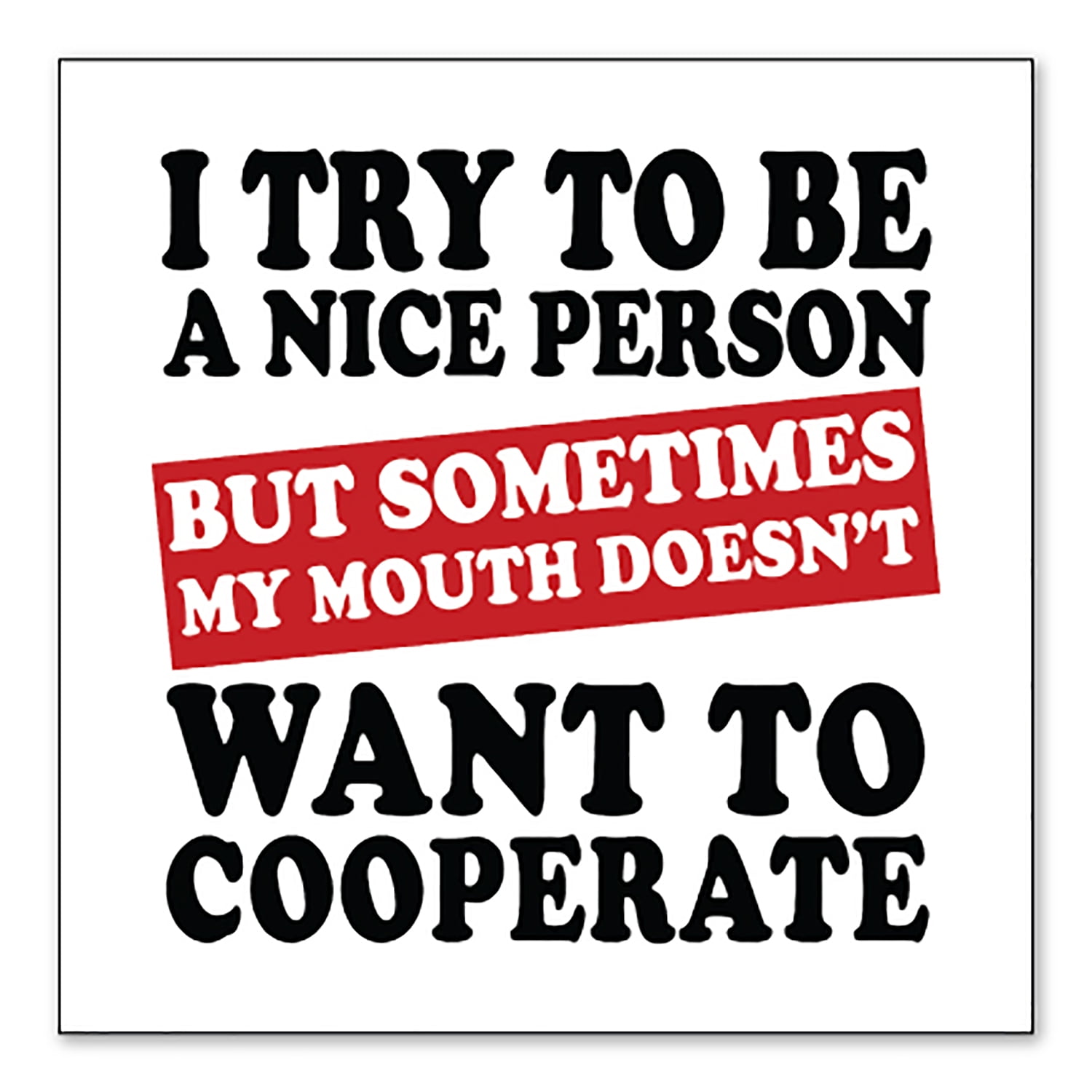 DistinctInk Custom Bumper Sticker - 10" x 10" Decorative Decal - White ...