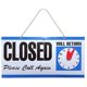 Hillman Group 848653 6 x 12 in. Plastic Two-Sided Open & Closed Sign ...