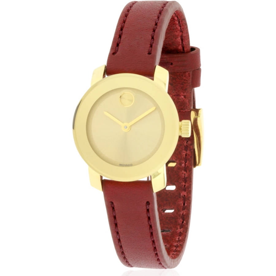 Movado - Movado Bold Red Leather Women's Watch, 3600343 - Walmart.com ...