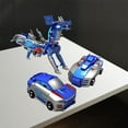 Magnetic Transforming Car Toy, Dinosaur Robot Vehicle, Collision ...