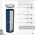 20 oz Stainless Steel Insulated Tumbler - Metallic Top Floating Figures ...