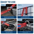 Anoncndin Heavy Duty 4" x 30' Winch Straps with Flat Hooks,6,000 lbs ...