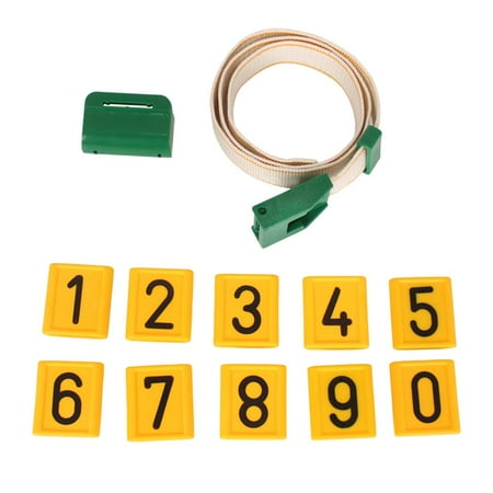 Cow Cattle Adjustable Collar Neck Strap and 10x Number Cattle ...