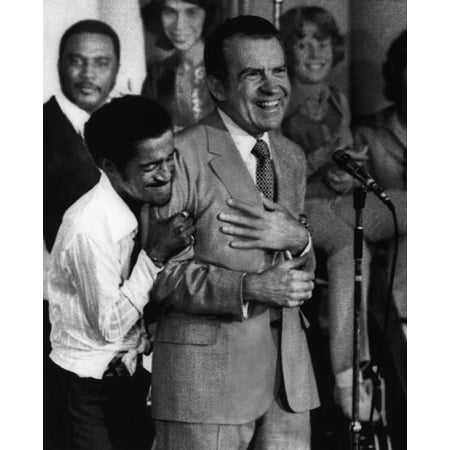 Nixon Presidency. Sammy Davis Jr. Embraces Us President Richard Nixon ...