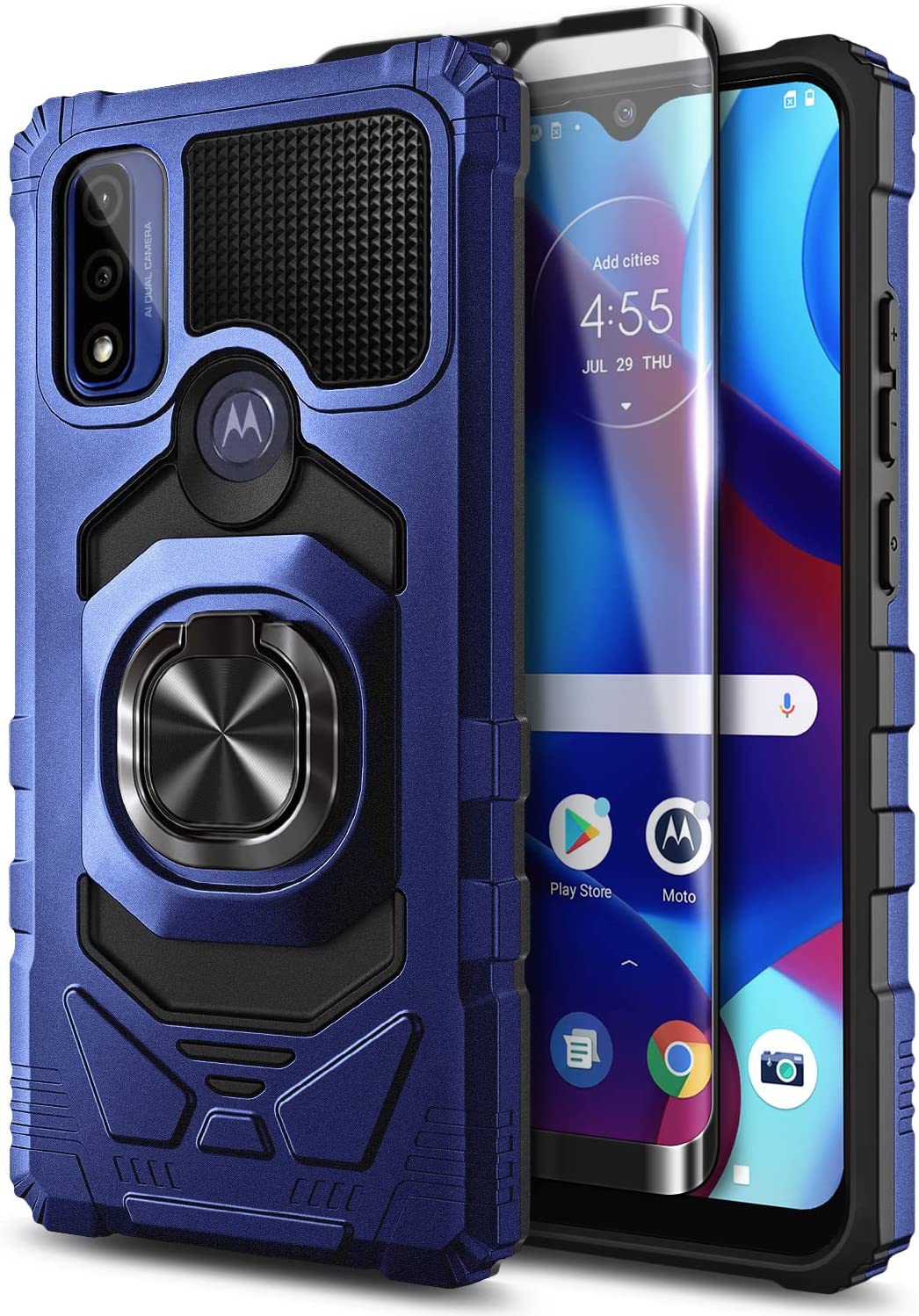 Nagebee Case for Motorola Moto G Pure (2021) with Tempered Glass Screen ...