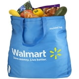 Walmart Reusable Insulated Polyethylene Grocery Bag, Blue - Walmart.com