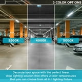 Luxrite 3FT LED Strip Light Fixture, 25W, 3450 Lumens, 3 Color ...