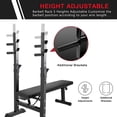 Weight Bench Folding Bench Press Adjustable w/Rack Lifting Strength ...