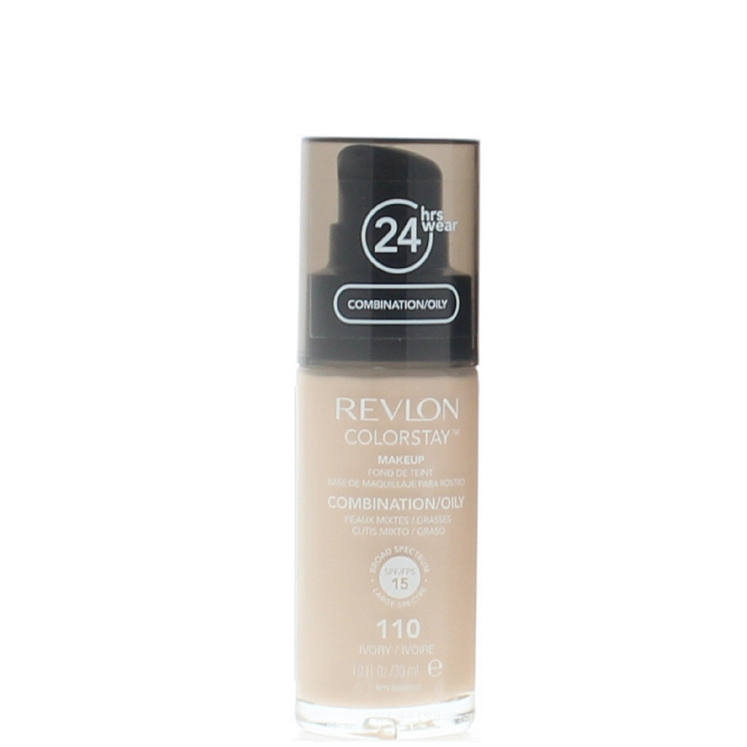 Revlon Colorstay 24 Hrs Makeup Combination/Oily SPF 15 1oz 110 Ivory ...