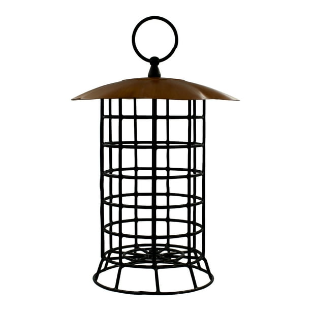 Songbird Essentials Suet Feeder Hanging Metal Bird Feeder for Suet Logs ...