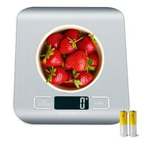 Food Kitchen Scale, Weight Grams and Oz, LED Backlit Display, Stainless ...