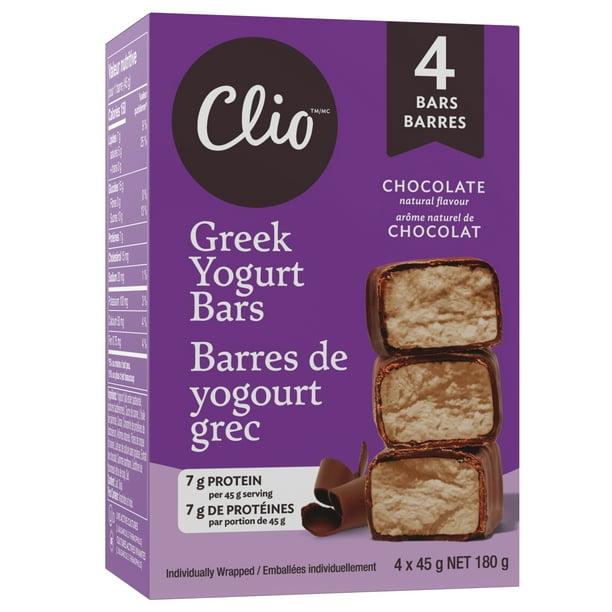 CLIO 4PK CHOCOLATE, Greek Yogurt Bar Chocolate - Walmart.ca