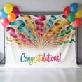 Congratulations Celebration Photography Backdrop 12x8FT, Colorful Lines ...