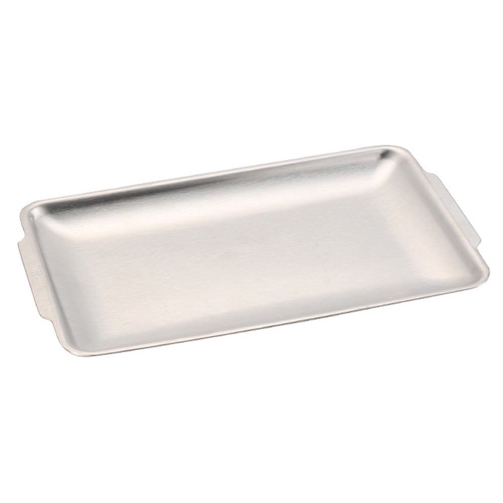 Stainless steel plate Rectangular plate Craft decoration Barbecue plate ...