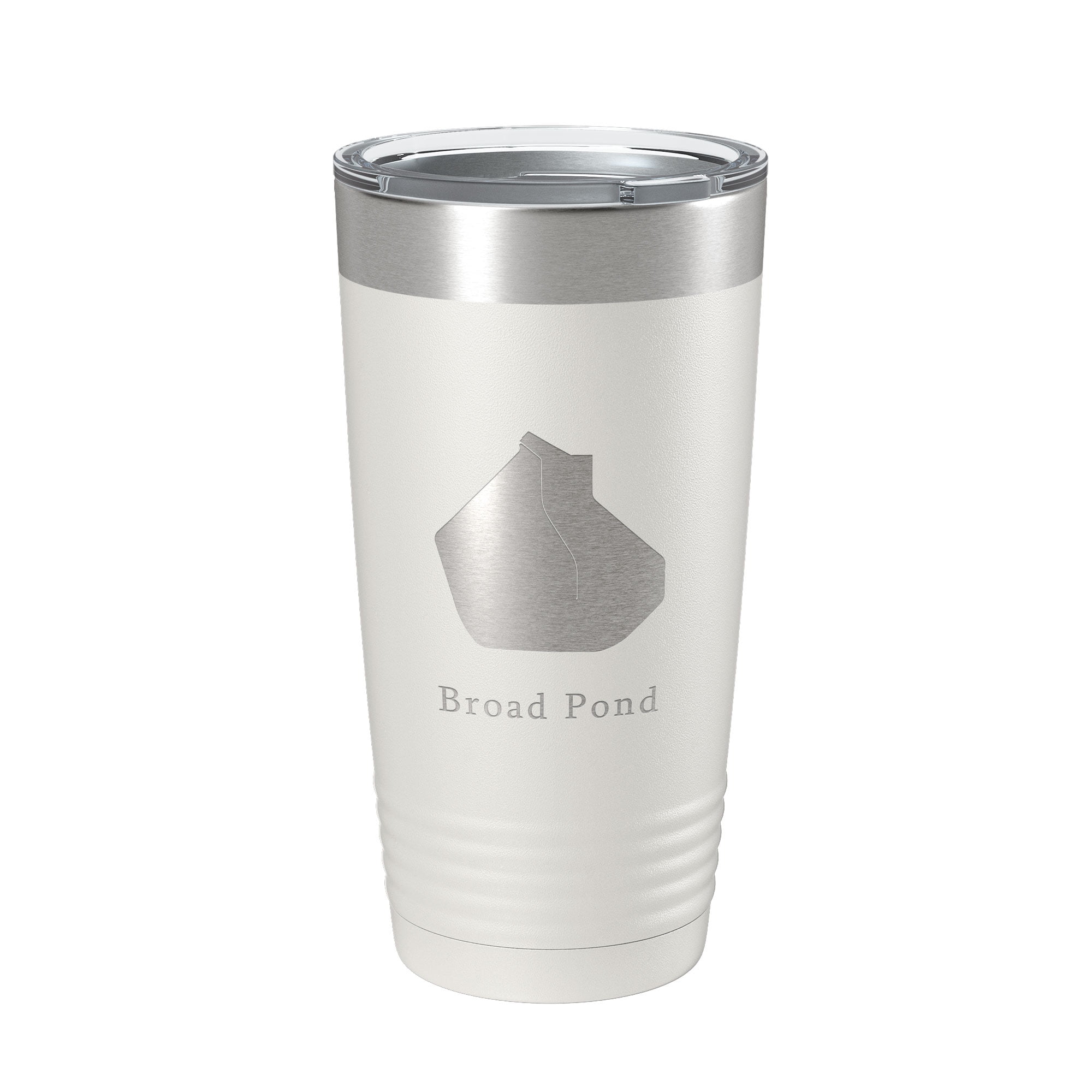 Broad Pond Tumbler Lake Map Travel Mug Insulated Laser Engraved Coffee ...