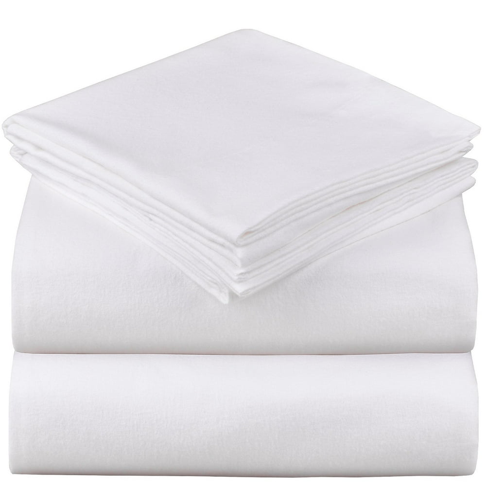 Mellanni Full Flannel Sheet Set 4 Pc 100 Organic Cotton