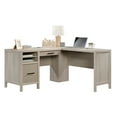 Birch Harbor L-Shaped Desk with Drawer, Chalked Chestnut Finish ...