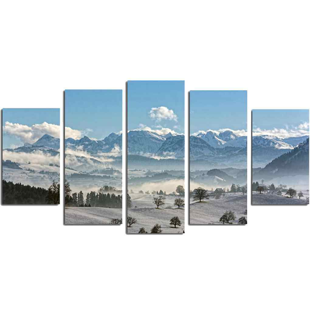 Click here for Maytalsory 5 Pieces Snow Mountains Oil Painting Ca... prices