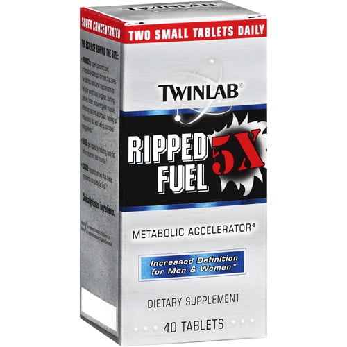Twinlab Fuel Ripped Fuel Extreme 5x Metabolism Booster Weight Loss, 40 ...