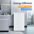BANGSON Mini Fridge 3.2cu.ft, Reversible Door, 5 Adjustable Thermostat ...