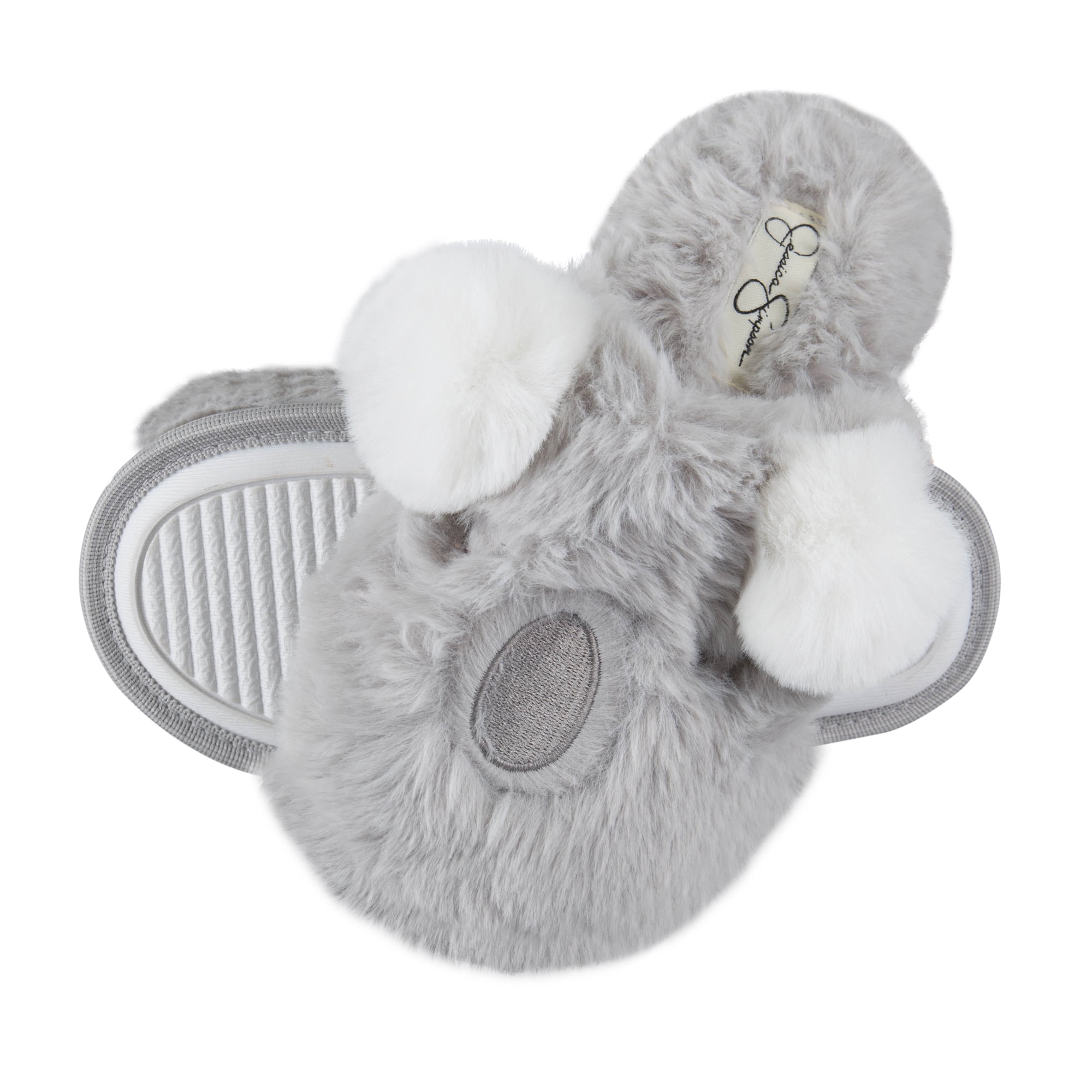 Jessica Simpson Girls Plush Fluffy Slip-on House Slippers with Memory ...