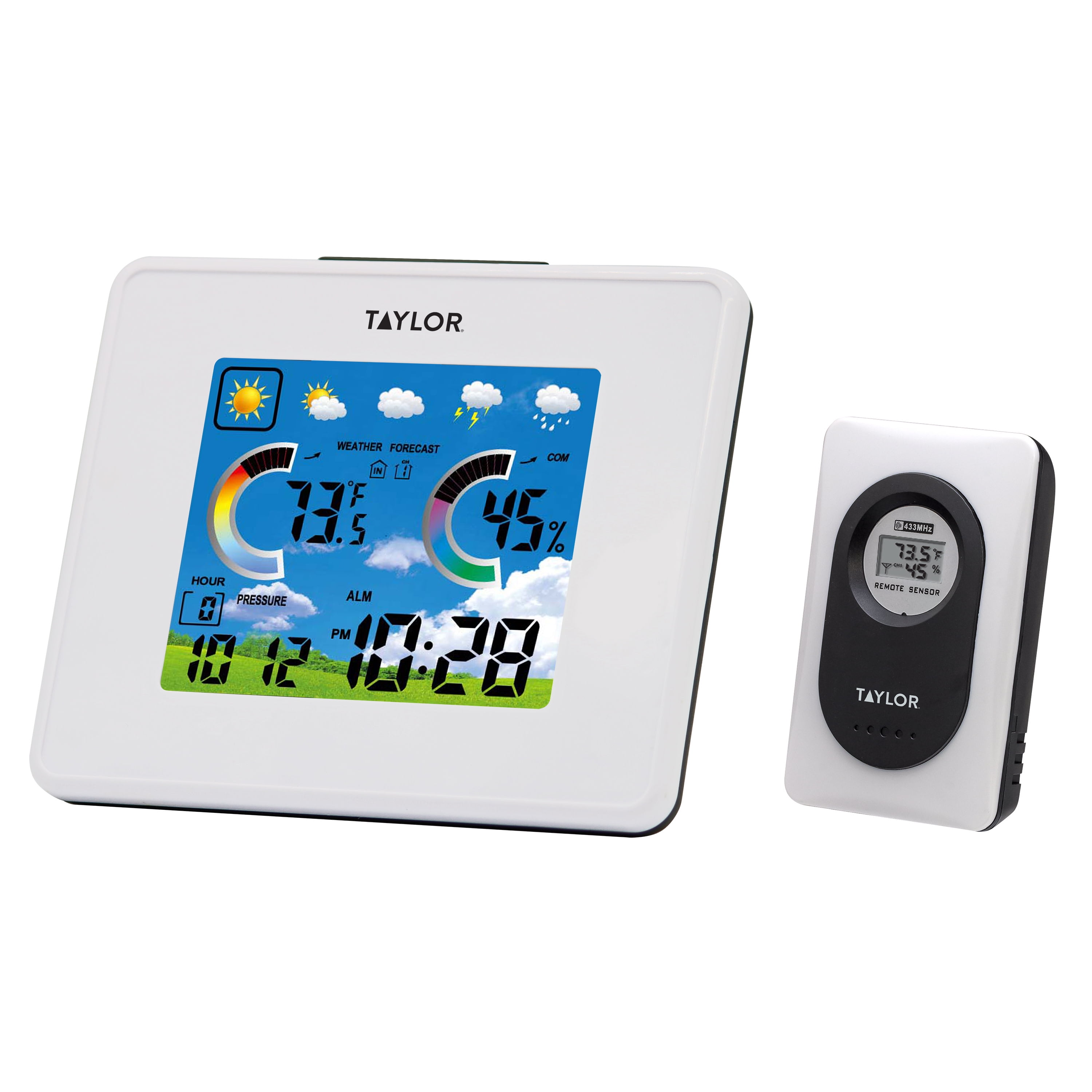 Taylor 3 Channel Wireless Weather Station with Barometer - Walmart.com