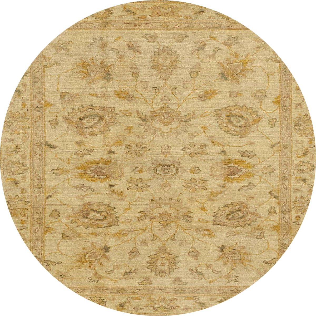 Ahgly Company Machine Washable Indoor Round Abstract Orange G Area Rugs ...
