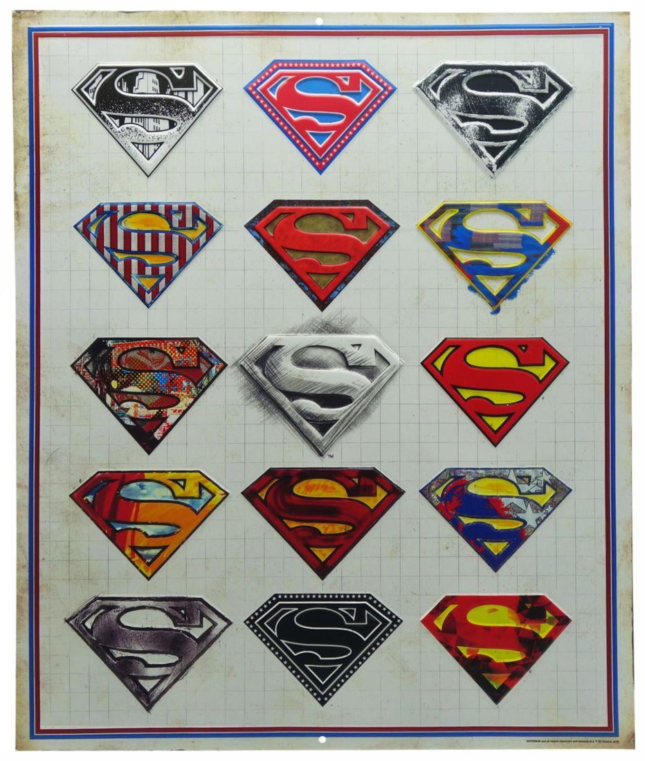Superman Sketch Tin Sign - 18x22 - Walmart.com