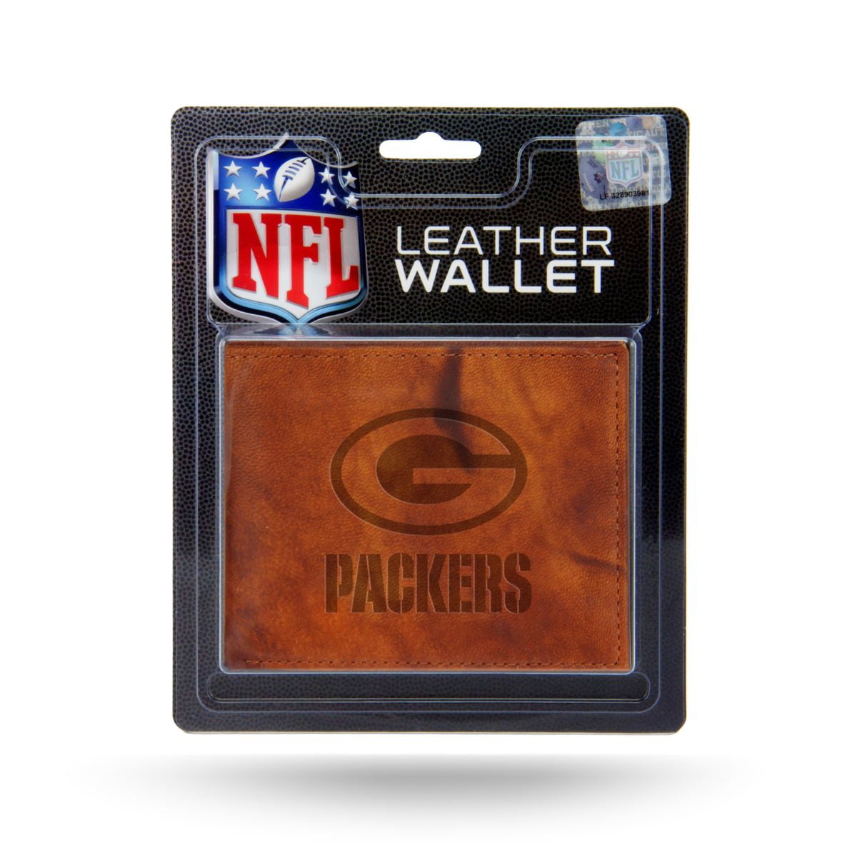 Green Bay NFL Packers Embossed Brown Leather Billfold Wallet - Walmart.com
