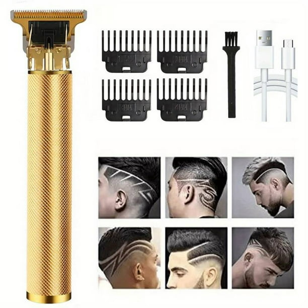 Rechargeable Cordless Hair Trimmer - Zero Gapped T-Blade Hair Clippers ...
