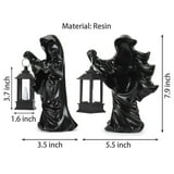 Luxtrada Cracker Barrel Ghost Witch Messenger and Lantern Ghost Statue ...