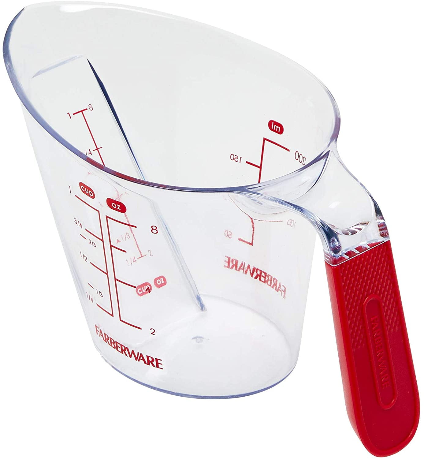 Farberware Pro Angled Measuring Cup, 8 Ounces/1 Cup, Red - Walmart.com