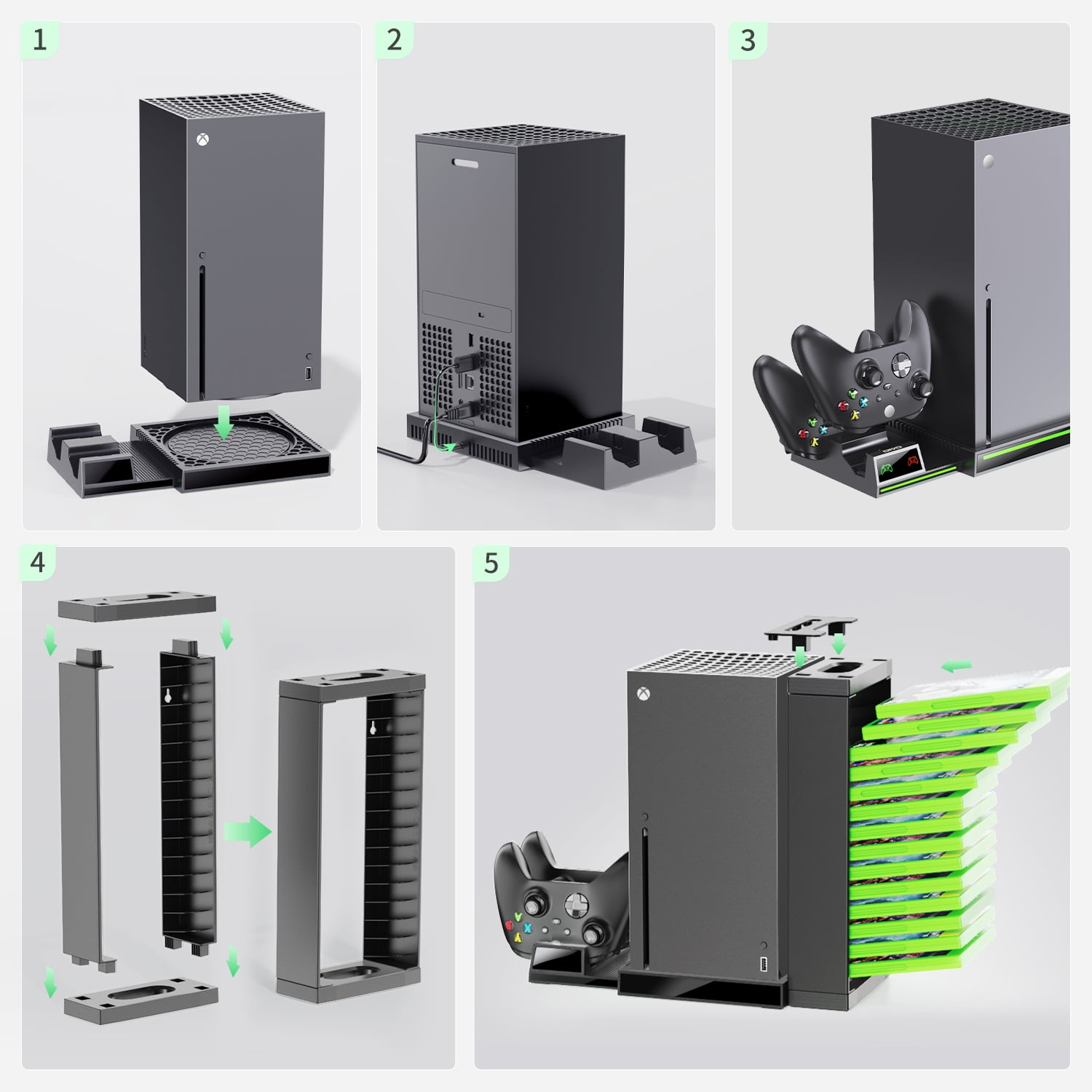 Buy OIVO Vertical Stand for Xbox Series X Console, Dual Controller ...