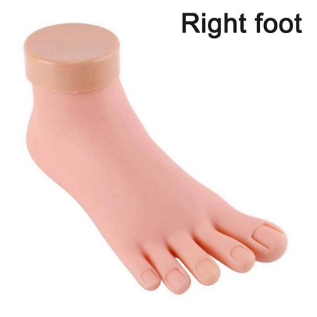 Practice Fake Foot Model Flexible Soft Silicone Prosthetic Manicure ...