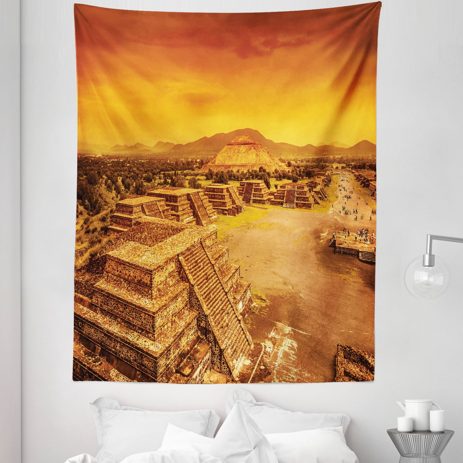 Mexico Tapestry, The Avenue of the Dead Ruins of Aztec Mayan ...