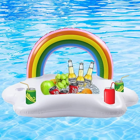 Inflatable Drink Holder Pool Floating Beverage Salad Fruit Serving Bar ...