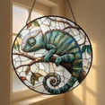Chameleon Tropical Wildlife Stained Glass Style Window Hanging ...